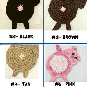 Hand Crafted | Accents | Hand Crafted Pig Butt Coasters Set Of Four ...